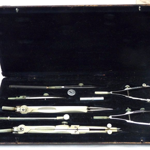 German | Art | Antique Drafting Drawing Tool Set Case Germany | Poshmark